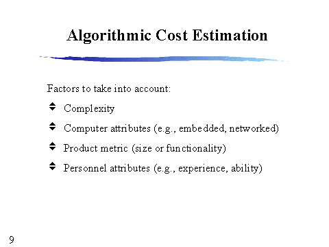 Algorithmic Cost Estimation